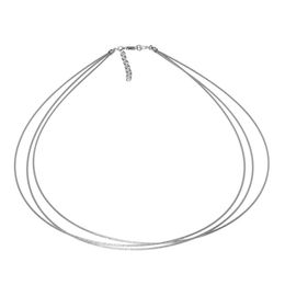 OSTSEE-SCHMUCK Halsreif &raquo;Halsreif Edelstahl 3-reihig&laquo; 41 bis 45 cm Sehr eleganter Halsreif