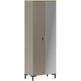 Home Affaire Garderobenschrank »Luminara« 1 Stk. tlg. Kleiderschrank mit ausziehbarer Kleiderstange - (B/T/H) 70/41/199 cm Cashmere (Beige)/Eiche