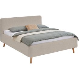 Meise Möbel MEISE.MÖBEL Polsterbett »Mattis« Topseller, wahlweise mit Bettkasten beige Liegefläche Länge Breite: 200 cm x 160 cm