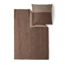 s.Oliver Bettw&auml;sche &raquo;Satinbettw&auml;sche &laquo; 2 Stk. tlg. im minimalistischen Wendedesign braun Obermaterial: 100% Baumwolle B/L: 135 cm x 200 cm