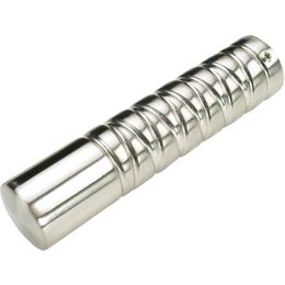 Liedeco Gardinenstangen-Endst&uuml;ck &raquo;Endst&uuml;ck, Endknopf edelstahl-optik "France" Rennes - 2 St&uuml;ck&laquo; Endst&uuml;ck, Endknopf Zylinder, 2 St&uuml;ck edelstahlfarben