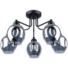 SOLLUX LIGHTING Kronleuchter »FILLAN« E27 1 Stk. leuchtet nieder Schwarz