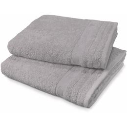 Tom Tailor HOME Handt&uuml;cher &raquo;Color Bath&laquo; im Set, mit Logo in Bord&uuml;re hellgrau Obermaterial: 100% Baumwolle B/L: 50 cmx100 cm