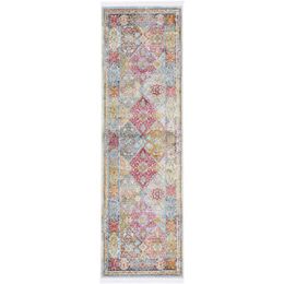 CarpetFine Teppich &raquo;Harleen, auch als L&auml;ufer&laquo; rechteckig 8 mm H&ouml;he Vintage Look, Wohnzimmer multi Obermaterial: 100% Polypropylen B : 60 cm 1 Stk.