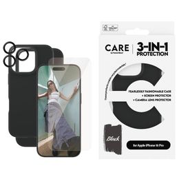 CARE BY PANZERGLASS Displayschutzglas »3-in-1 Protection, Glass, Case, Lenscover« für Apple iPhone 16 Pro Displayschutzfolie, Schutzfolie,...