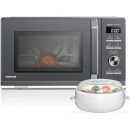 Toshiba Mikrowelle »MW3-AC26SFI(MG)« Grill Heißluft Mikrowelle 4-in-1 Kombi Mikrowelle mit Grill Morandi Grau