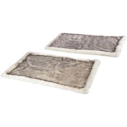Hanse Home Bettumrandung &raquo;Superior&laquo; H&ouml;he 45 mm 2 Stk. tlg. Bettvorleger, 2-Teilig, Kunstfell, Weich, Flokati-Design, Schlafzimmer natur...
