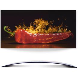 Artland Wandbild »Roter scharfer Chilipfeffer« Lebensmittel 1 Stk. tlg. 3D Optik gebogen Farbe Bild(er): rot