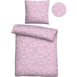 CASTELL - MARKENBETTWÄSCHE Bettwäsche »Marlon« 2 Stk. tlg. absolut bügelfrei, 100% Baumwolle, mit Reißverschluss, ganzjährig orchidee Obermaterial:...