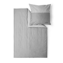 s.Oliver Bettw&auml;sche &raquo;Satinbettw&auml;sche &laquo; 2 Stk. tlg. im minimalistischen Wendedesign grau Obermaterial: 100% Baumwolle B/L: 155 cm x 220 cm
