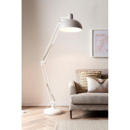 Salesfever Stehlampe &raquo;Jack&laquo; E27 1 Stk. gefertigt aus Stahl wei&szlig;