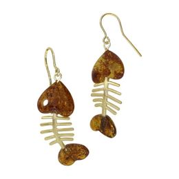 OSTSEE-SCHMUCK Paar Ohrh&auml;nger &raquo;Ohrh&auml;nger Fisch 30 mm Ohrh&auml;nger Fisch 30 mm&laquo; 45 x 14 mm Ein aussergew&ouml;hnlicher Ohrschmuck
