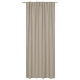 BARBARA HOME COLLECTION Gardine »Barbara« Multifunktionsband 1 Stk. tlg. Gardine mit verdeckten Schlaufen blickdicht, Leinenoptik 255x140cm beige...