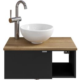 SAPHIR Waschtisch »Serie 6915 Waschschale mit Unterschrank für Gästebad, Gäste WC« Keramik-Aufsatzbecken, Waschtischplatte, Waschtischunterschrank,...