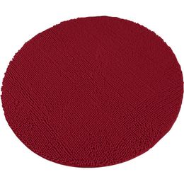 Kinzler Badematte &raquo;Chenille&laquo; H&ouml;he 18 mm rutschhemmend beschichtet fu&szlig;bodenheizungsgeeignet Badteppich, Uni Farben, weich, als rechteckig & halbrund...