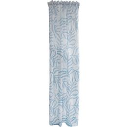HOMING Gardine »Soma« verdeckte Schlaufen 1 Stk. tlg. floral, Blumen, transparent, Wohnzimmer, Schlafzimmer blau Obermaterial: 100% Polyester 245 cm