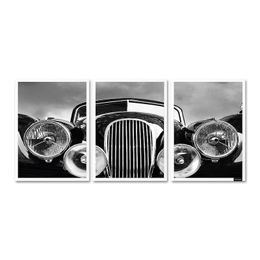 Bruno Banani Bild mit Rahmen &raquo;Oldtimer - Gerahmter Digitaldruck - Wandbild&laquo; Auto 3er-Set, 1 Stk. tlg. 3x 30x40 cm - Holzrahmen - Dekoration - Wei&szlig;er Rahmen - 