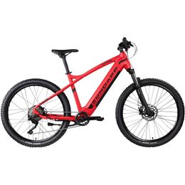 Zündapp ZÜNDAPP »Z898« 10 Gang Kettenschaltung Heckmotor 250 W E-Bike E Mountainbike 27, 5 Zoll Pedelec 170 - 190 cm Hardtail MTB rot