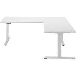 BEGA OFFICE Eckschreibtisch »Ben« 1 Stk. tlg. elektrisch höhenverstellbarer Desk mit 4 Memory Tasten, 180x177 cm weiß + weiß + weiß