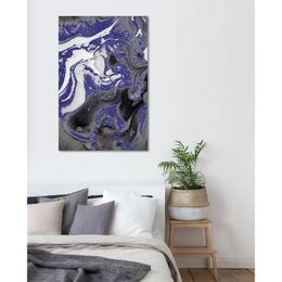 queence Acrylglasbild »Abstrakte Kunst« Abstrakt Gemälde Kunst klassische Fantasie in Marmor-Optik Farbe Bild(er): blau