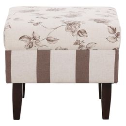 Home Affaire Hocker &raquo;Asino&laquo; braun Druckstoff (50% Polyester, 50% Baumwolle)