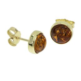 OSTSEE-SCHMUCK Damen OSTSEE-SCHMUCK Paar Ohrstecker &raquo; Ohrstecker Classic 8 mm Ohrstecker Classic 8 mm&laquo; gelb