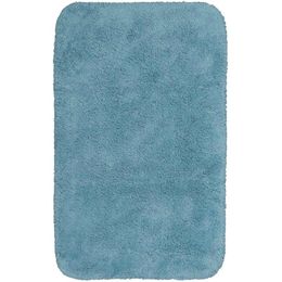 WECON HOME BASICS Badematte »Ole WB-2721« Höhe 20 mm fußbodenheizungsgeeignet 100% Baumwollflor, waschbar, einfarbig, Badezimmerteppich blau,grau...