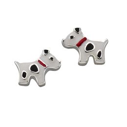 ZEEme Paar Ohrstecker »Silber 925 Motiv Hund« weiß one-size Stylischer Herren-Ohrring aus echtem Silber 925