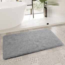 Badematte &raquo;Porto Azzurro&laquo; H&ouml;he 30 mm rutschhemmend beschichtet fu&szlig;bodenheizungsgeeignet schnell trocknend Badteppich, uni, rechteckig & rund, waschbar
