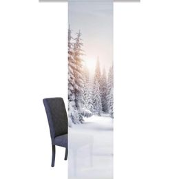 Home Wohnideen Schiebegardine &raquo;WINTERSONNE&laquo; Paneelwagen 1 Stk. tlg. HxB: 245x60, Schiebevorhang Digitaldruck wei&szlig; Obermaterial: 100% Polyester 245 cm