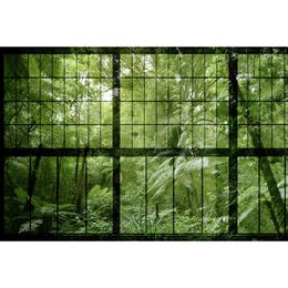 Livingwalls LIVING WALLS Fototapete »Walls by Patel Rainforest 2« glatt Vlies, Wand, Schräge grün B/L: 4 m m x 2,7 m m
