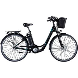 Zündapp ZÜNDAPP »Z510« 3 Gang Shimano Nexus SC-3C41 Schaltwerk Nabenschaltung Frontmotor 250 W Pedelec, Elektrofahrrad für Damen u. Herren schwarz, türkis