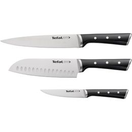 Tefal Messer-Set »K232S374 Ice Force« Edelstahl, lang anhaltende Schneidleistung und Schärfe schwarz/edelstahlfarben
