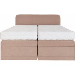 Westfalia Schlafkomfort Boxspringbett wahlweise mit Bettkasten dunkelbeige