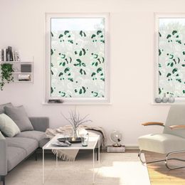 LICHTBLICK ORIGINAL Fensterfolie &raquo;Fensterfolie selbstklebend, Sichtschutz, Monstera - Gr&uuml;n&laquo; 1 Stk. blickdicht glatt statisch haftend gr&uuml;n B/L: 100...