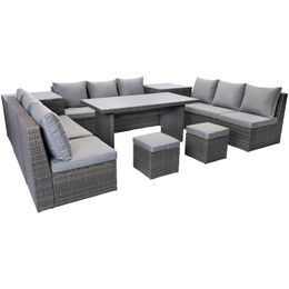 Konifera Gartenlounge-Set »Florida« Set, 2x2erSofa, 1x3er Sofa, 2xSessel, 2xHocker, 3xTisch, inkl. Auflagen, 27 Stk. tlg. Inkl. Schutzhülle,...