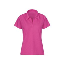 TRIGEMA Poloshirt »Poloshirt ohne Knopfleiste« 1 Stk. tlg. hibiskusblüte-melange M M Piqué Qualität