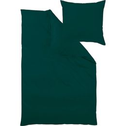 Curt Bauer Bettwäsche »Uni-Mako-Satin Bettwäsche, OEKO-TEX und Made in Green zertifiziert« 3 Stk. tlg. malachit Obermaterial: 100% Baumwolle B/L:...