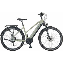 Prophete &raquo;Entdecker 4.0&laquo; 10 Gang microSHIFT RD-M61S Schaltwerk Kettenschaltung Mittelmotor 250 W Pedelec, Elektrofahrrad f&uuml;r Damen Grau/...