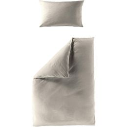 Bierbaum Bettw&auml;sche &raquo;4129&laquo; 3 Stk. tlg. Musselin, 100 % Baumwolle, pflegeleicht, b&uuml;gelfrei taupe Obermaterial: 100% Baumwolle B/L: 200 cm x 220 cm