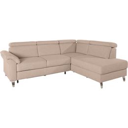 Sit & More SIT&MORE Ecksofa »Arngast L-Form« inklusive Kopfteilverstellung und Federkern beige
