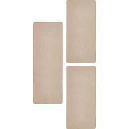 ANDIAMO Bettumrandung &raquo;Luton, Made in Germany&laquo; H&ouml;he 5 mm 3 Stk. tlg. Bettvorleger, L&auml;ufer-Set f&uuml;r das Schlafzimmer, melierte Optik beige Obermaterial: 100% 
