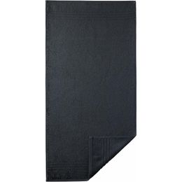 Egeria Badet&uuml;cher &raquo;Madison&laquo; Uni-Programm mit Streifenbord&uuml;re, reine Baumwolle schwarz Obermaterial: 100% Baumwolle B/L: 70 cmx140 cm