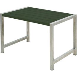 Plus Gartentisch »Cafetisch« 1 Stk. tlg. 127x77x73 cm Grün RAL 6009 + Silber + Grün RAL 6009