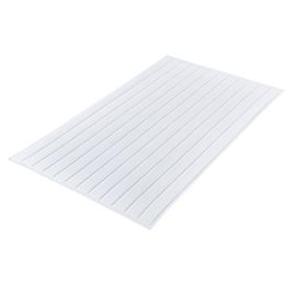 Kleine Wolke Badematte &raquo;Strada&laquo; H&ouml;he 30 mm beidseitig nutzbar fu&szlig;bodenheizungsgeeignet Badteppich, Frottier-Qualit&auml;t, Streifen Design wei&szlig;...