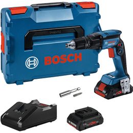 Bosch Professional Akku-Trockenbauschrauber &raquo;GTB 18V-45 (2xPC4, &laquo; Komplett-Set, Inkl. Akkus und Ladeger&auml;t Blau Kompatibel mit allen Bosch...