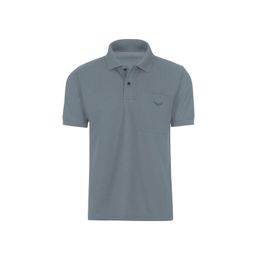 TRIGEMA Poloshirt »Polohemd mit Brusttasche« 1 Stk. tlg. steingrau XL XL DELUXE-Piqué-Qualität