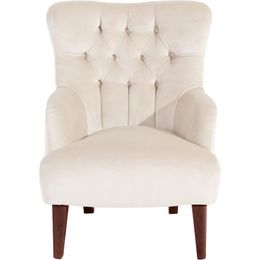 Max Winzer Chesterfield-Sessel &raquo;Bradley, Loungesessel&laquo; mit edler Knopfheftung creme