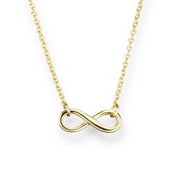 Glanzstücke München GLANZSTÜCKE MÜNCHEN Kette mit Anhänger »X958« aus Sterling Silber gelbgold onesize Grazile Halskette mit trendigem "Infinity"-Symbol