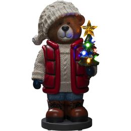 Konstsmide LED Dekofigur &raquo;LED Teddyb&auml;r, klein, mit 6h Timer, 8 bunte Dioden, batteriebetrieben&laquo; 1 Stk. RGB Bunt